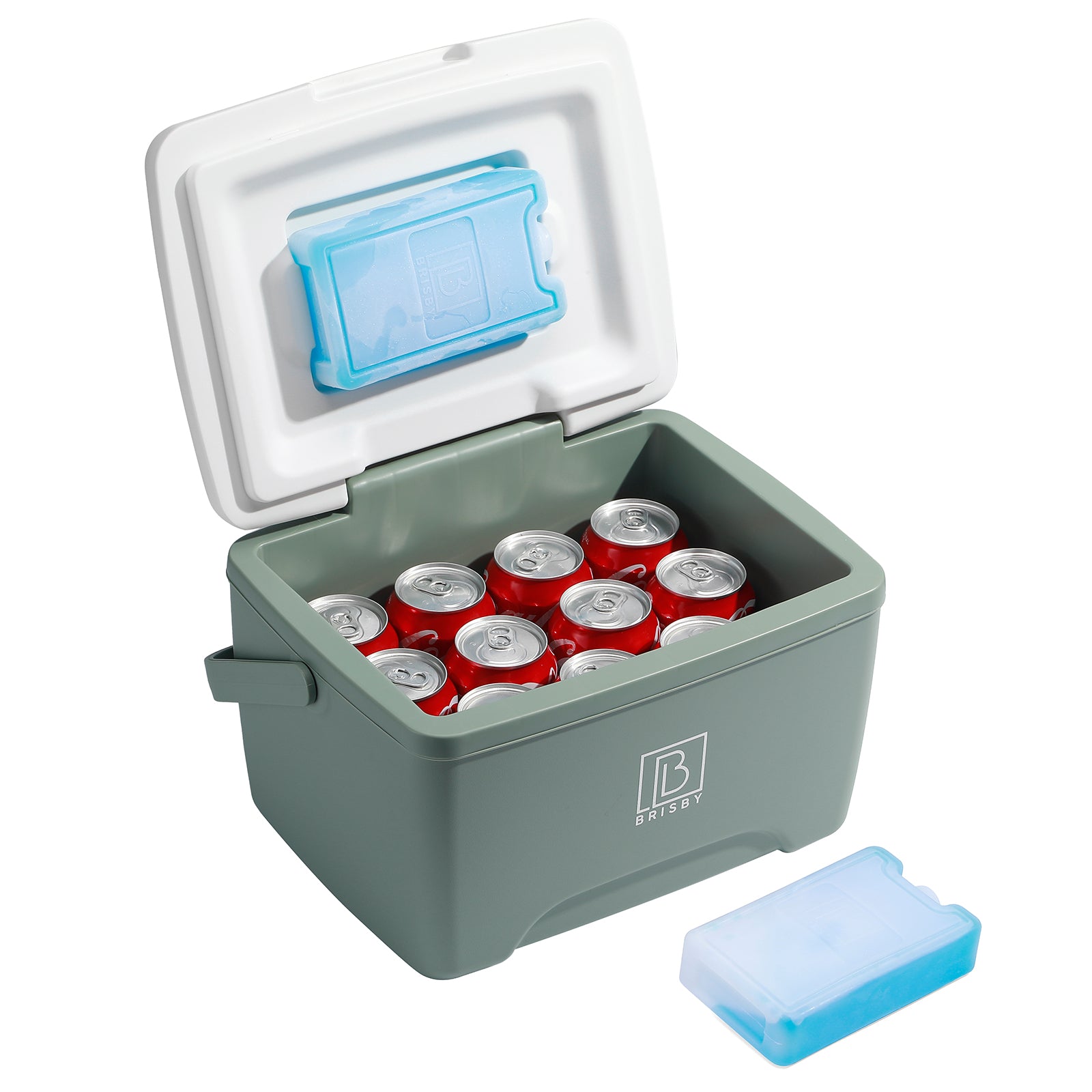 Brisby Koelbox - Frigobox - 8L - Groen - 40 uur isolatie - 2 koeleleme